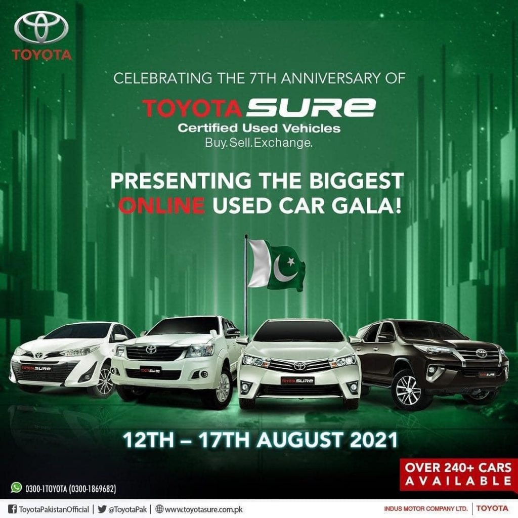 Toyota Pakistan Celebrate Independence Day By Bringing Biggest Used Car ...